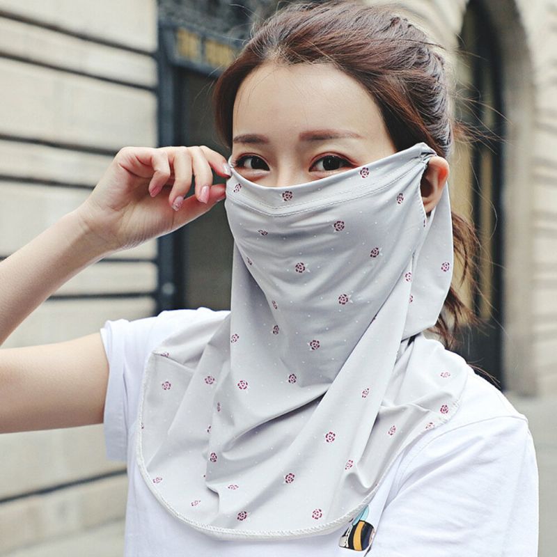 Mujeres Protector Solar Verano Cubierta Exterior Cara Oreja Colgando ...